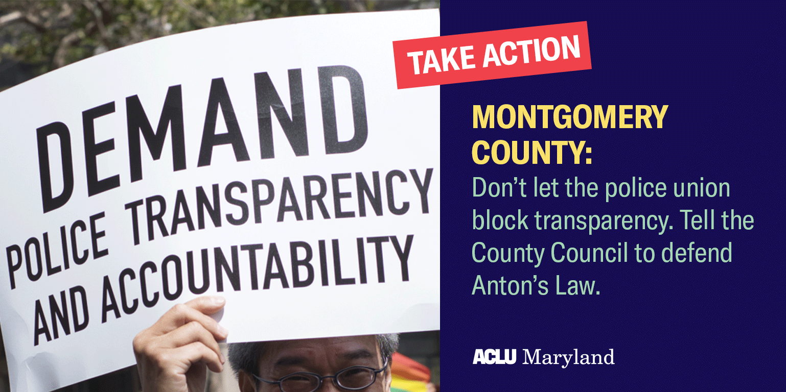 Montgomery County – Don’t let the police union block transparency ...