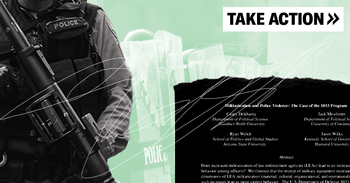Congress: End Police Militarization and Over-policing in Our ...